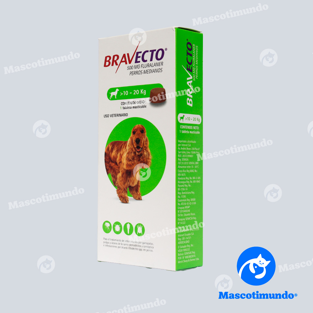 BRAVECTO PERRO 500 MG | Mascotimundo®