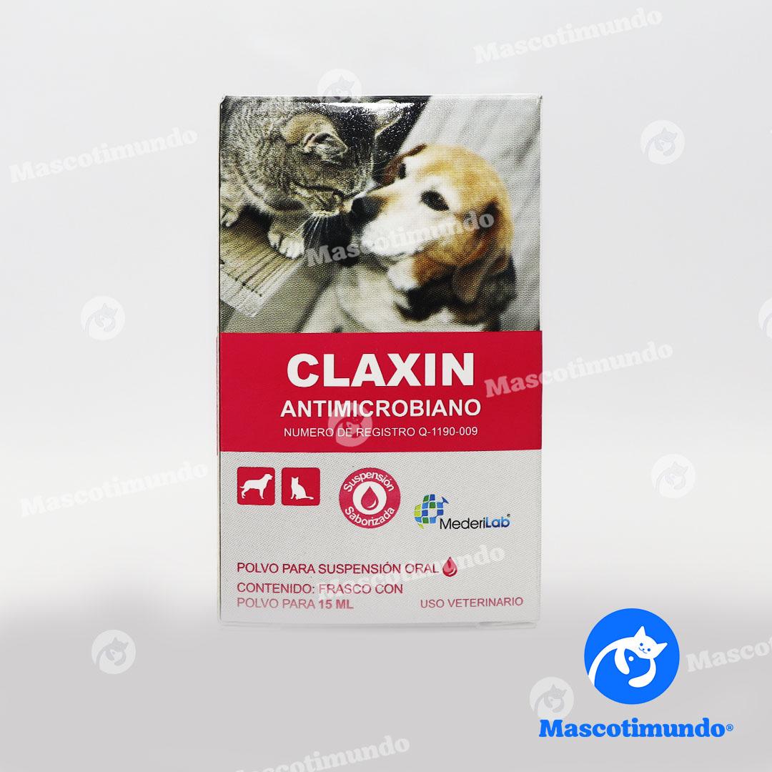 CLAXIN ANTIMICROBIANO SUSPENSIÓN ORAL POLVO PARA 15 ML | Mascotimundo®